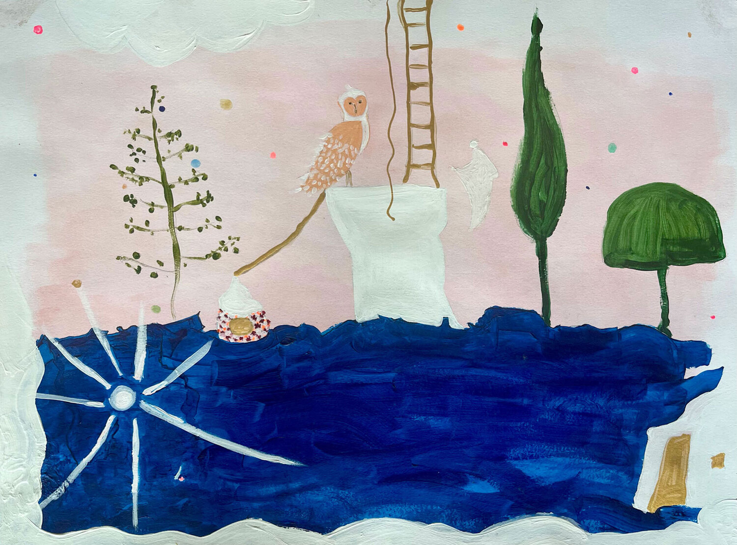 The Path by Biljana Lazovic (2024) : Painting Acrylic, Oil Pastel on ...