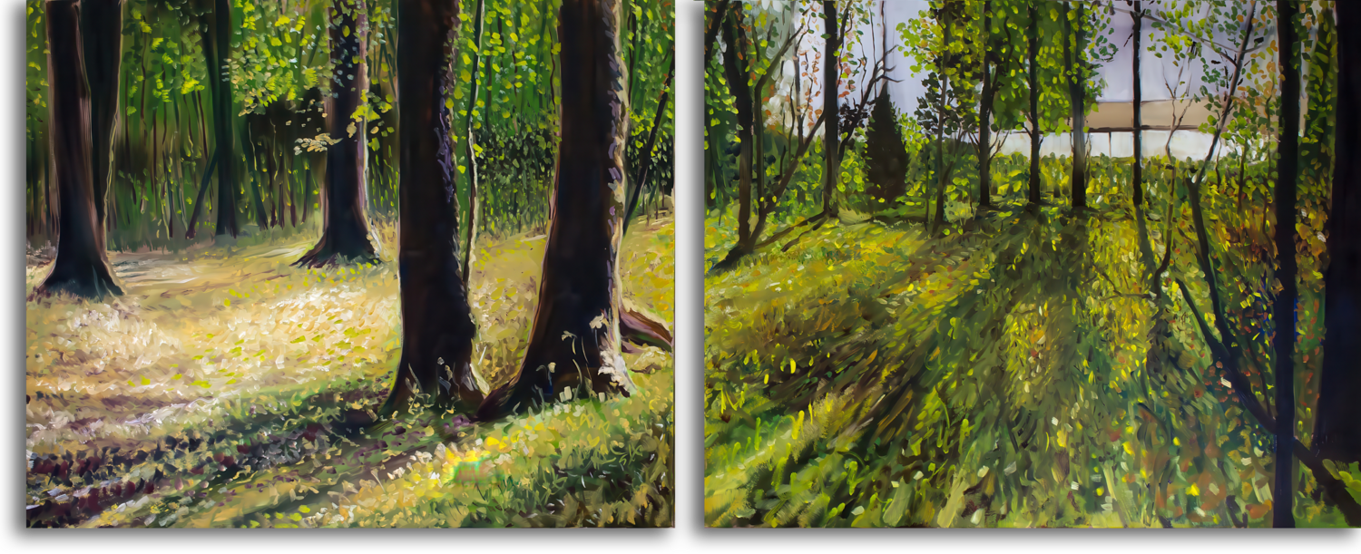 Tod's Point Diptych by Mark LaRiviere (2017) : Painting Oil on Canvas ...