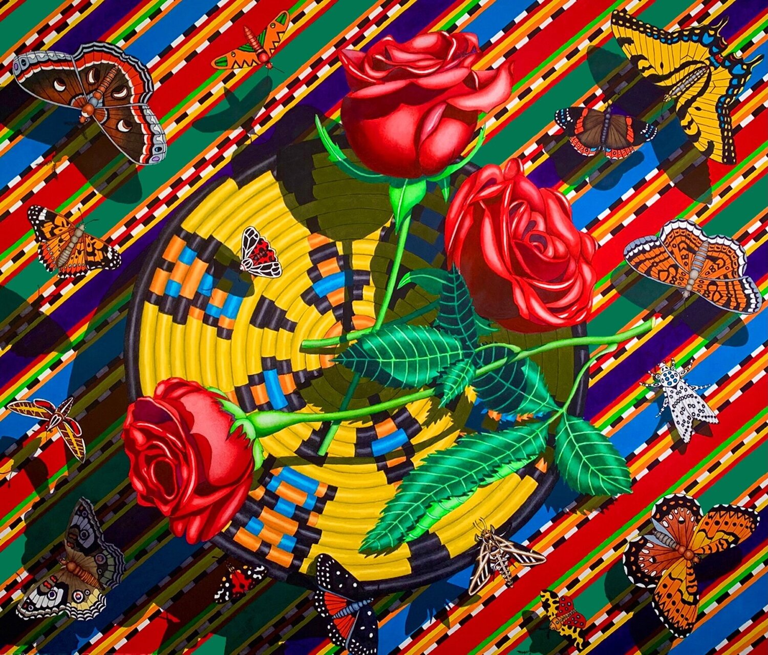 Three Roses de Jerry Bowman (2024): Obra en papel Acuarela en Papel ...