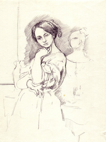 Study after Ingres de Kenneth Hay (1976): Dibujo Lápiz en Papel - Singulart