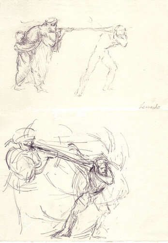 Study after Leonardo by Kenneth Hay (1976) : Drawing Pencil on Paper ...