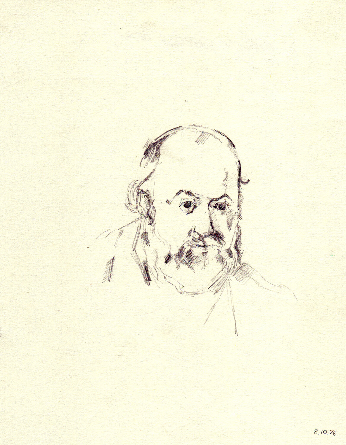 Study after Cézanne de Kenneth Hay (1976): Dibujo Lápiz en Papel ...