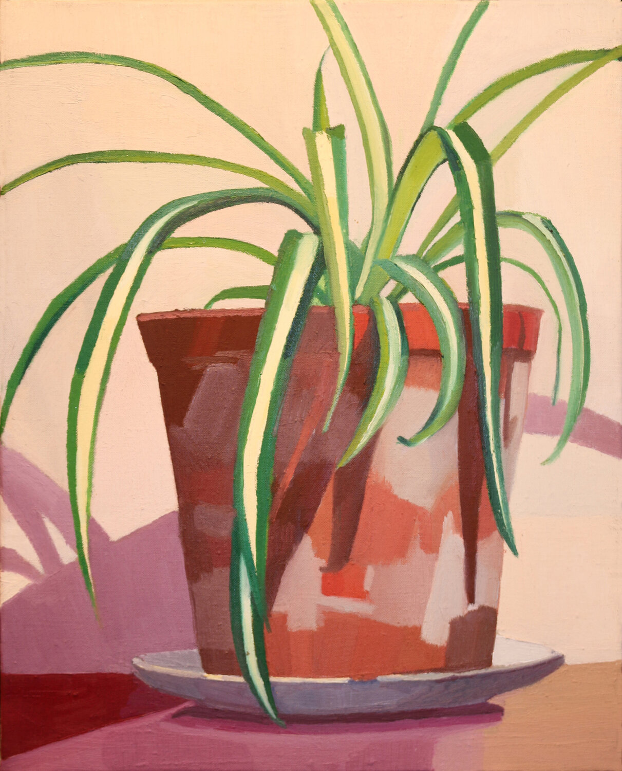 Spider Plant von Kenneth Hay (1976): Malerei Öl auf Leinwand - Singulart