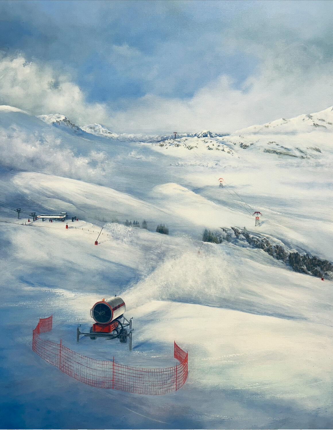 Silent Slopes door Julie Hammonds (2023) : Schilderij Olie op Canvas - Singulart