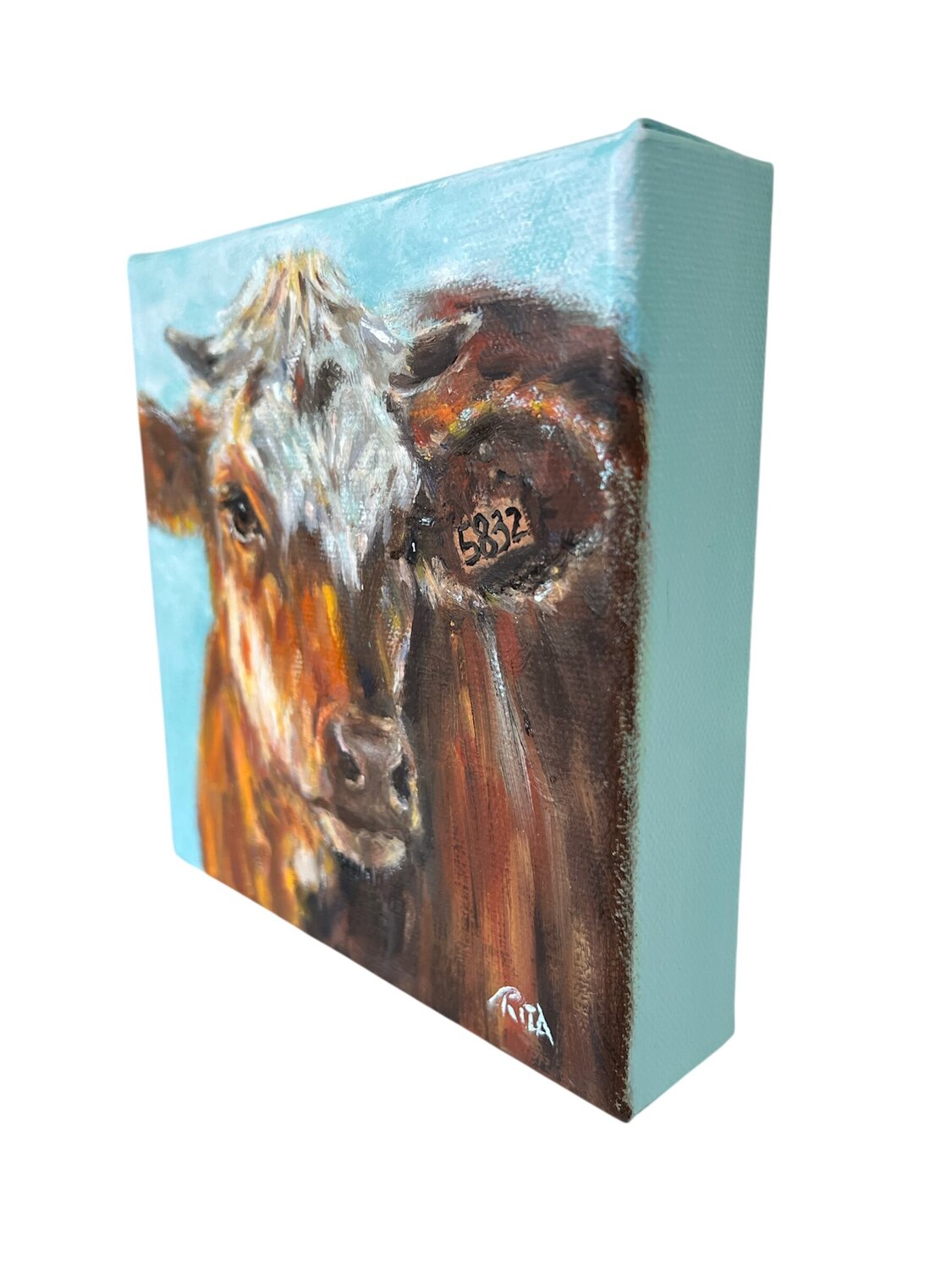 Cow 5832 mini by Rita Hsu (2025) : Painting Oil on Canvas - Singulart