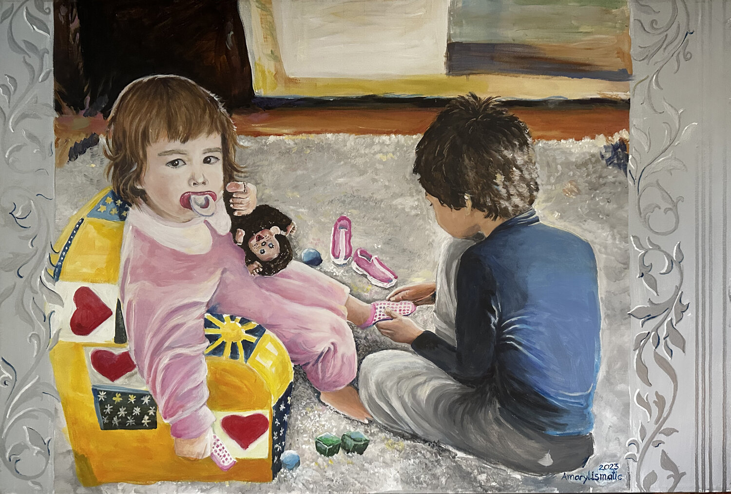 Socks and cold feet by Marija Matic (2023) : Painting Acrylic on Canvas ...