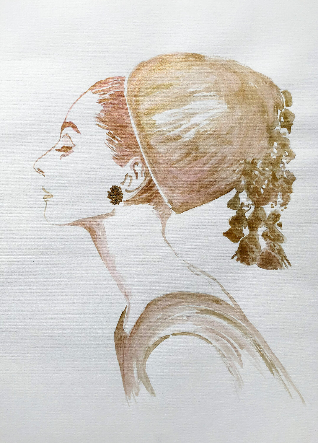 AUDREY HEPBURN 17 de Rolf Kampmann (2020) : Œuvre sur papier Aquarelle ...