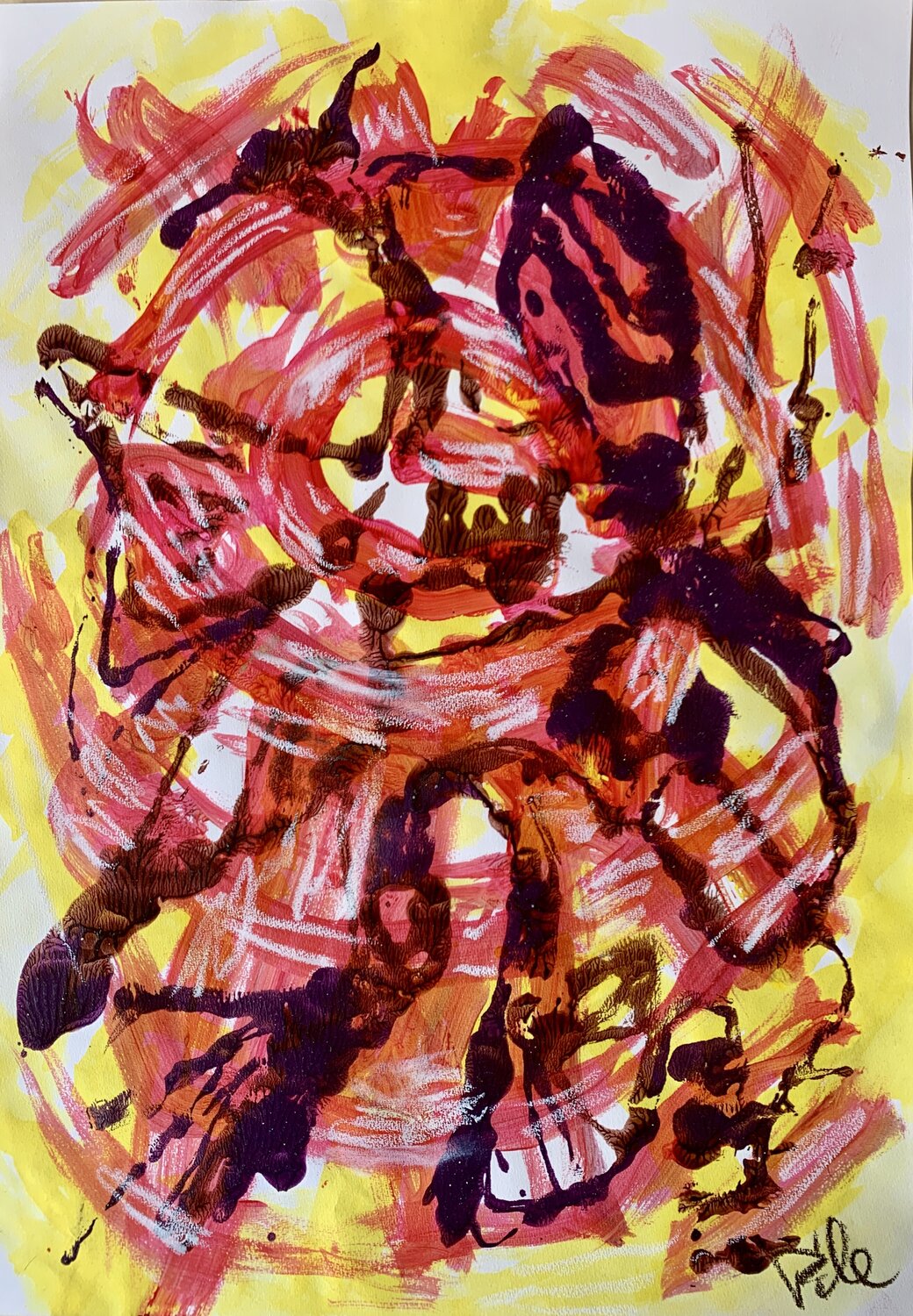 Natural Express de Eric Pile (2016): Obra en papel Acrílico, Pastel al óleo en Papel - Singulart