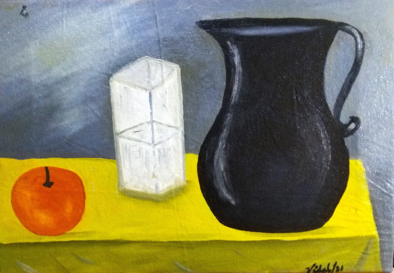 Still life with Black Pitcher by Francisco Vidal (2021) : Painting Oil ...