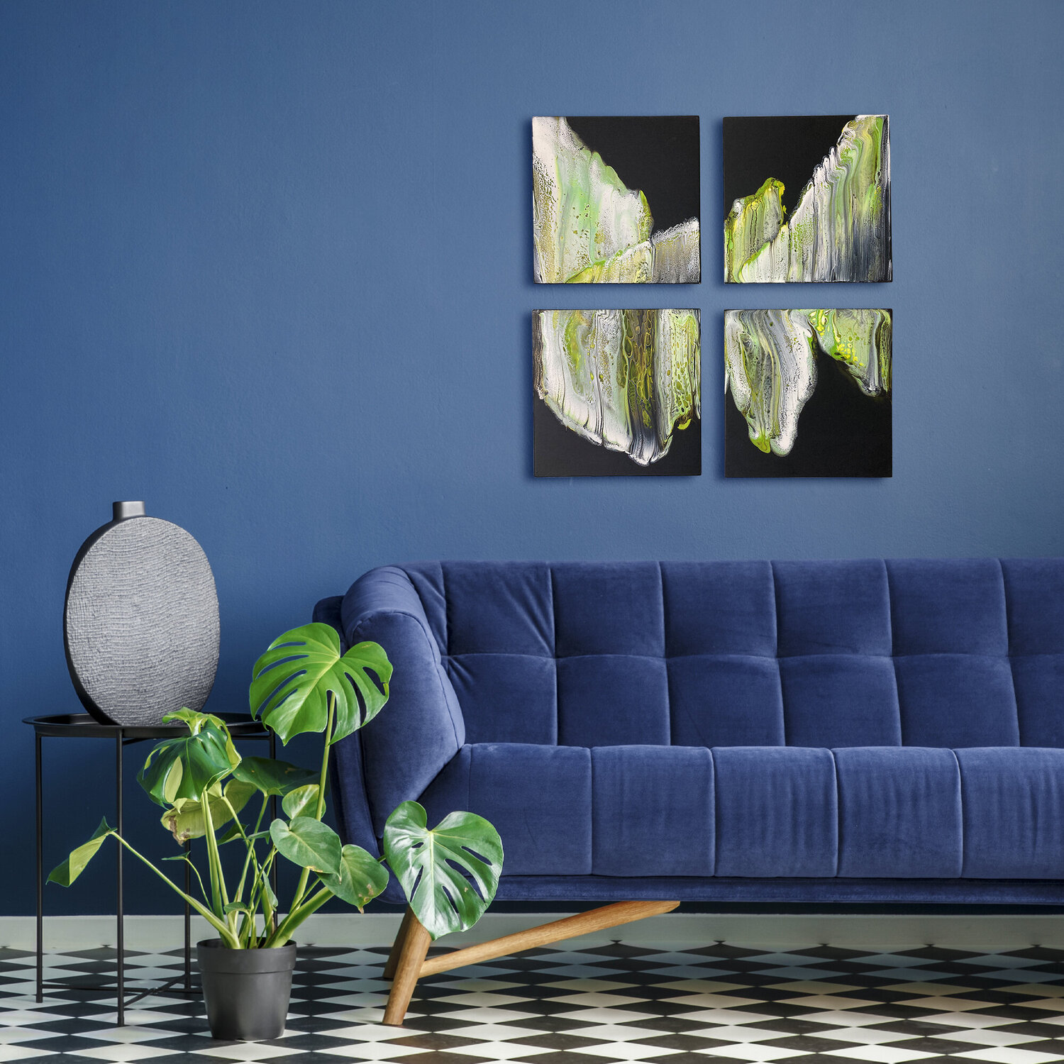 Air Castles, Polyptych de Uliana Salagina (2022) : Peinture Acrylique ...