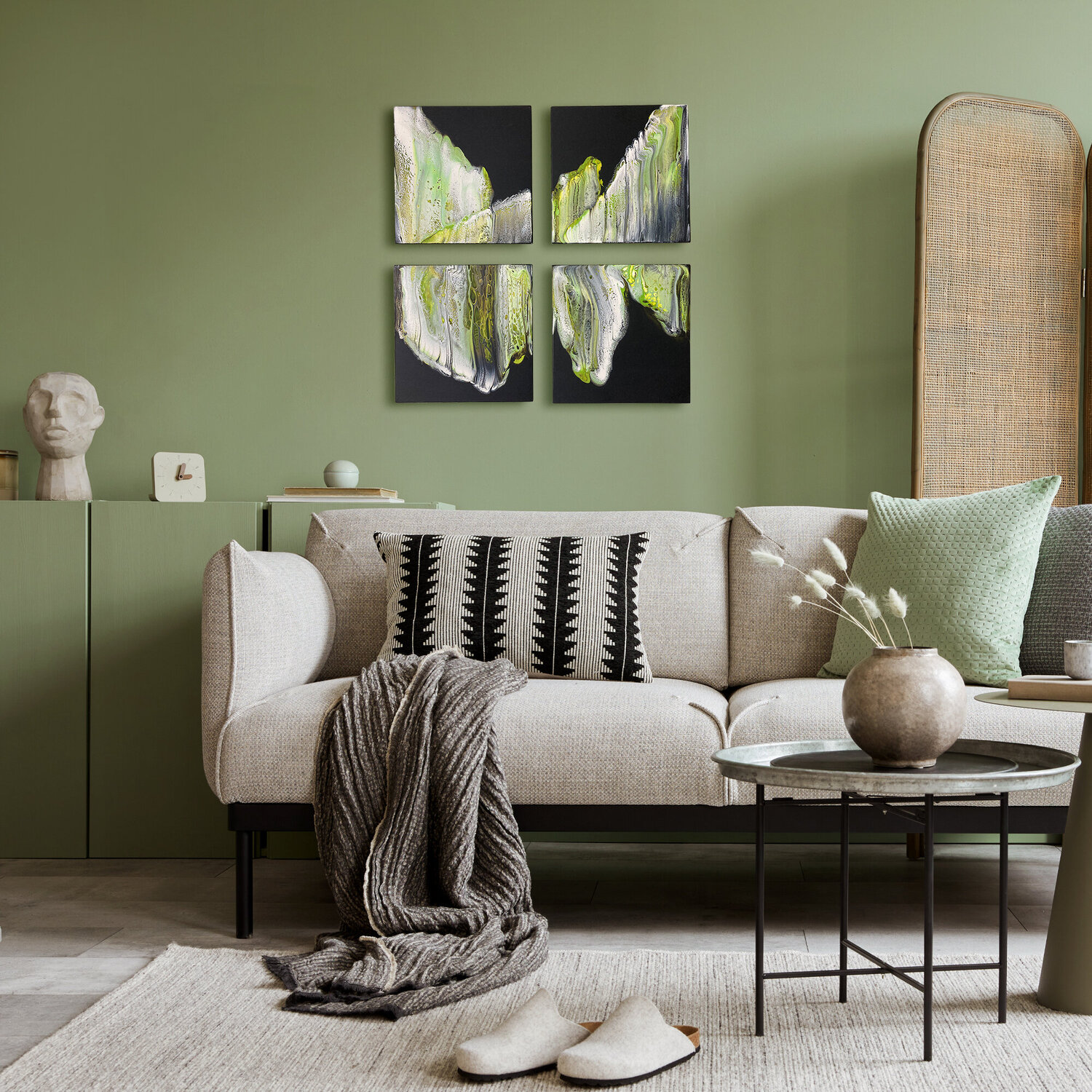 Air Castles, Polyptych de Uliana Salagina (2022) : Peinture Acrylique ...