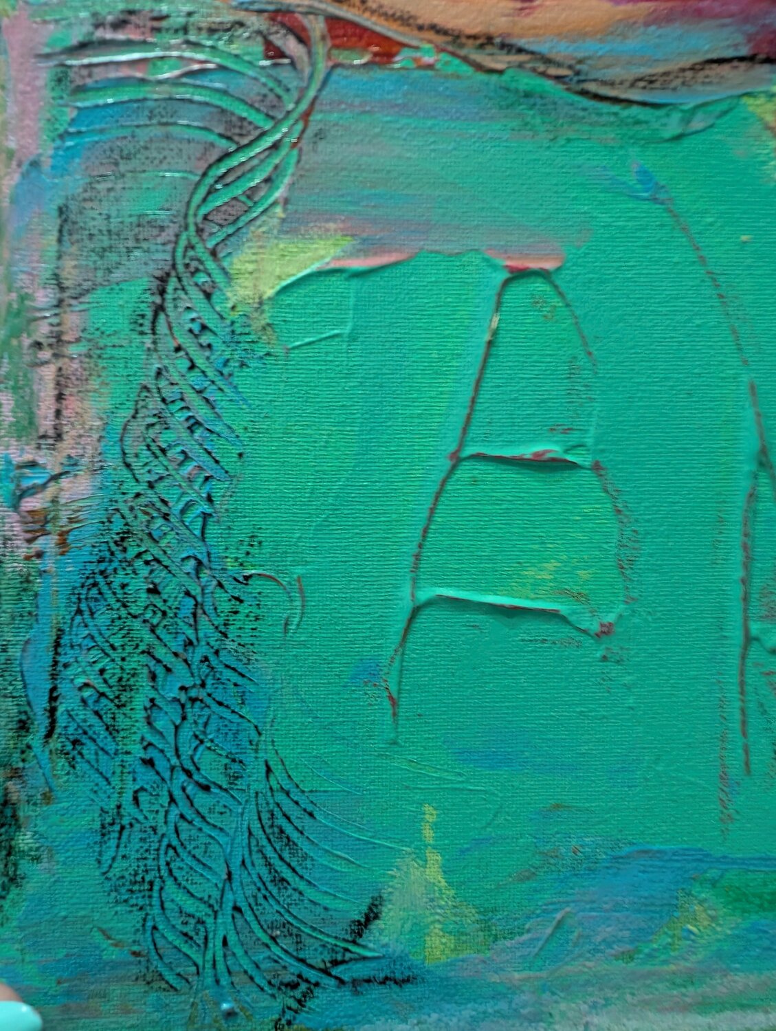 Waves of love by Ana Maria Guta (2025) : Painting Acrylic, Oil Pastel ...