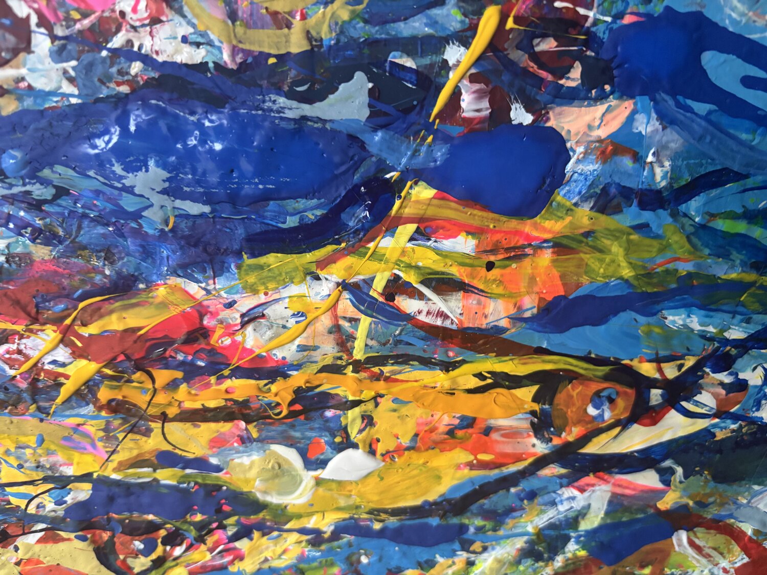 Catch me if you can von Majka Dombrowicz (2025): Malerei Acryl auf ...