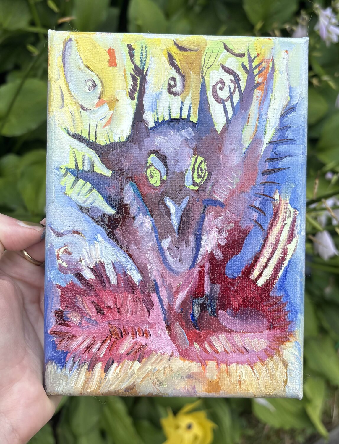 John's Cat de lydia tyburski (2024): Pintura Tiza en Madera - Singulart