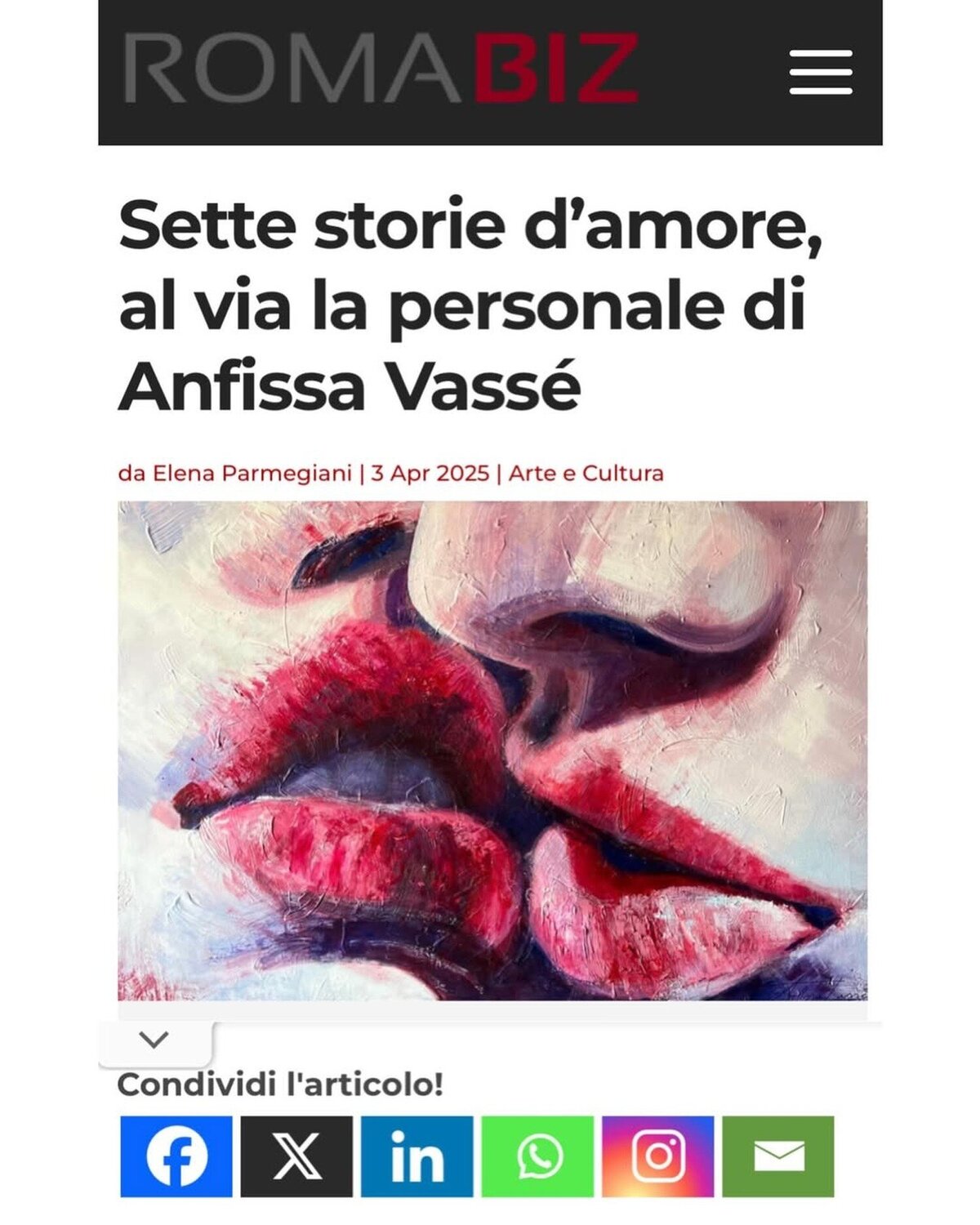 Kiss of Romeo and Juliet von Anfissa Vassé (2024): Malerei Acryl auf ...