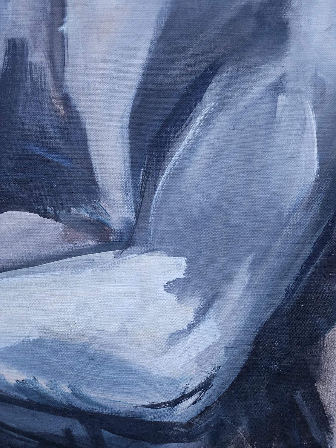 Nude model lying on a bed I by @asaleanderz Leanderz (1997) : Painting ...