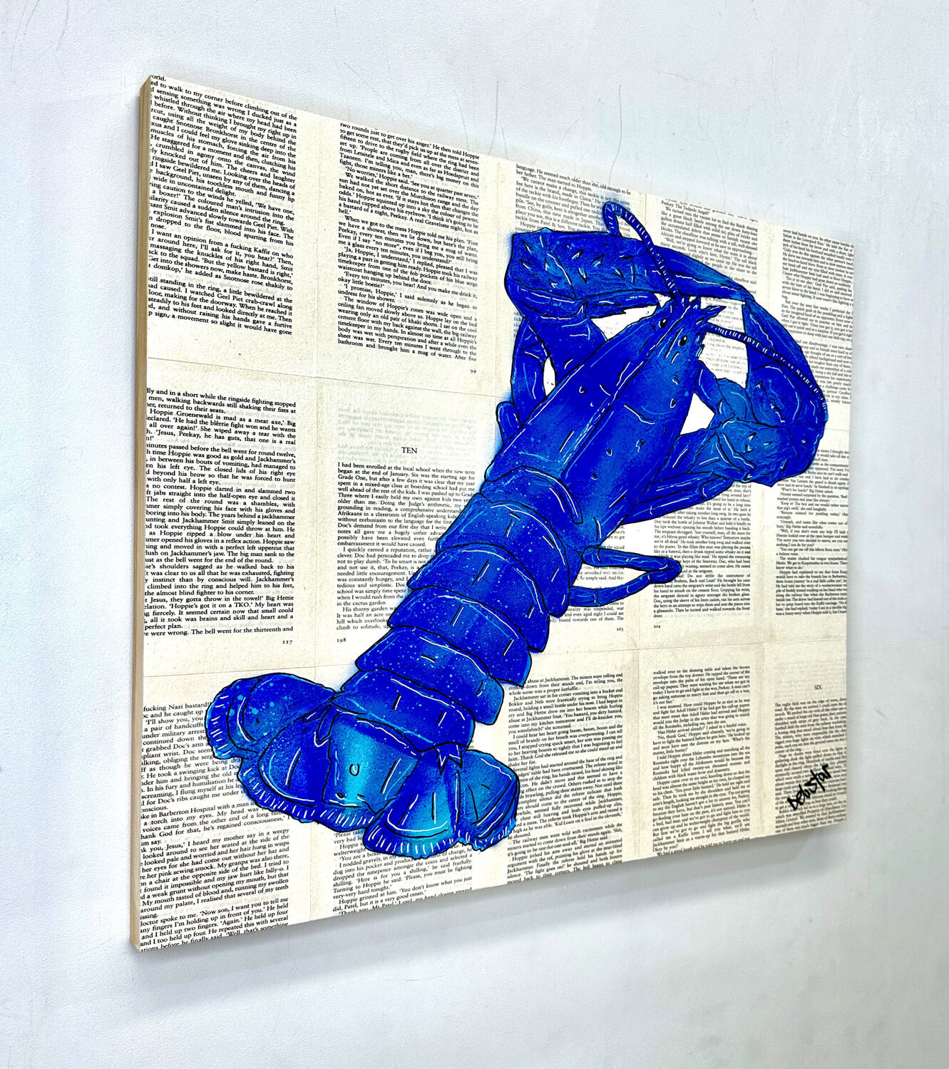 Lobster Dinner Blue 50cm x 50cm door DEBORAH LANG (2025) : Schilderij ...