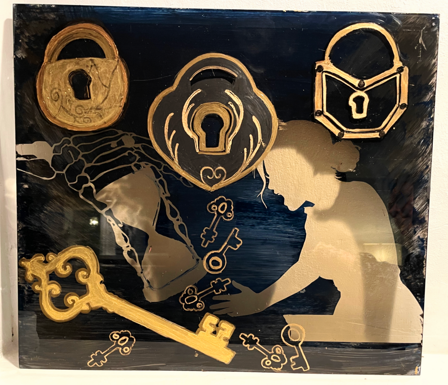 The Last Key de Sondra MESKER (2025): Pintura Látex en Vidrio - Singulart