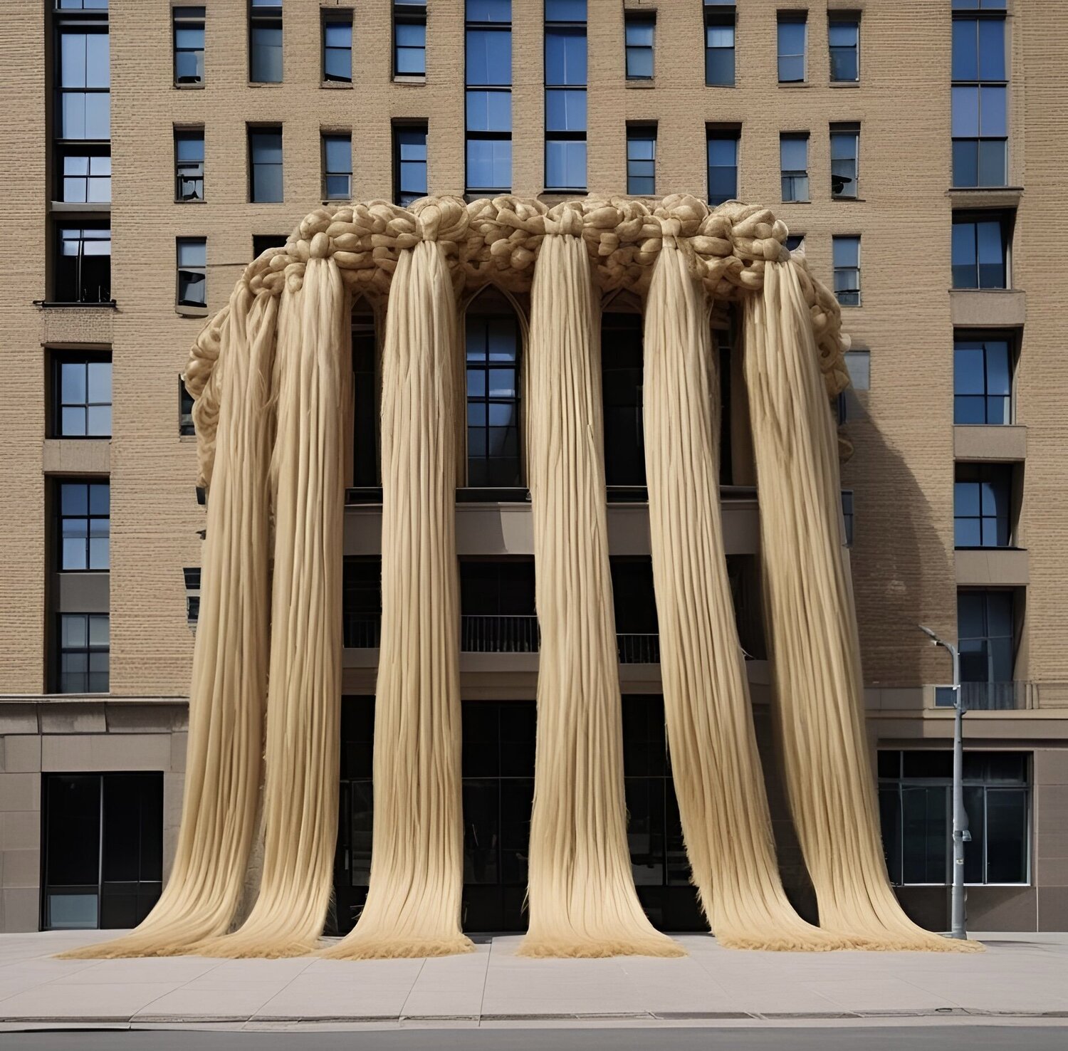 De la serie Pelo sobre edificio Berta Jayo