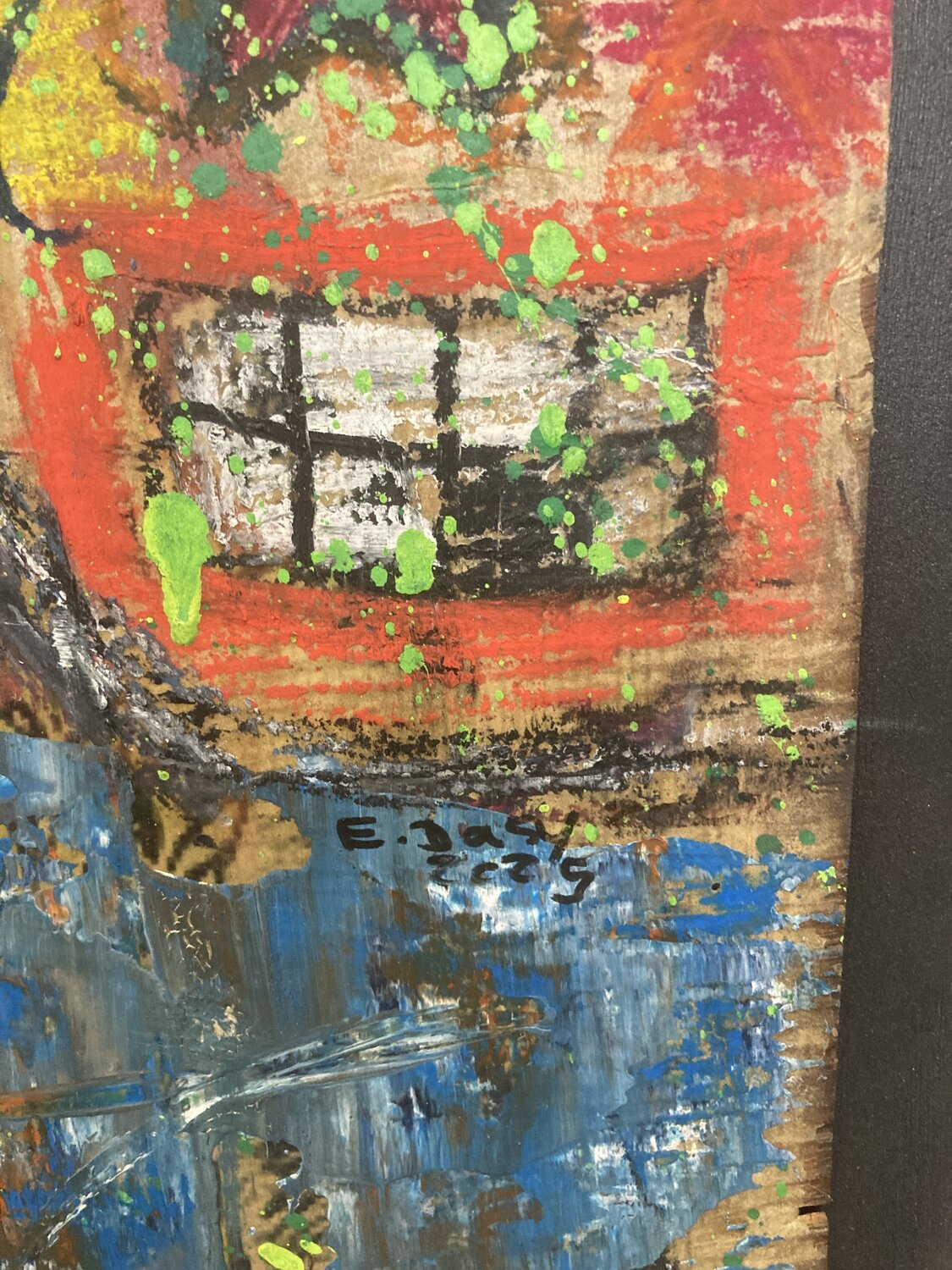 Le masque et la bête von Eric Doisy (2025): Malerei Acryl, Collage auf ...