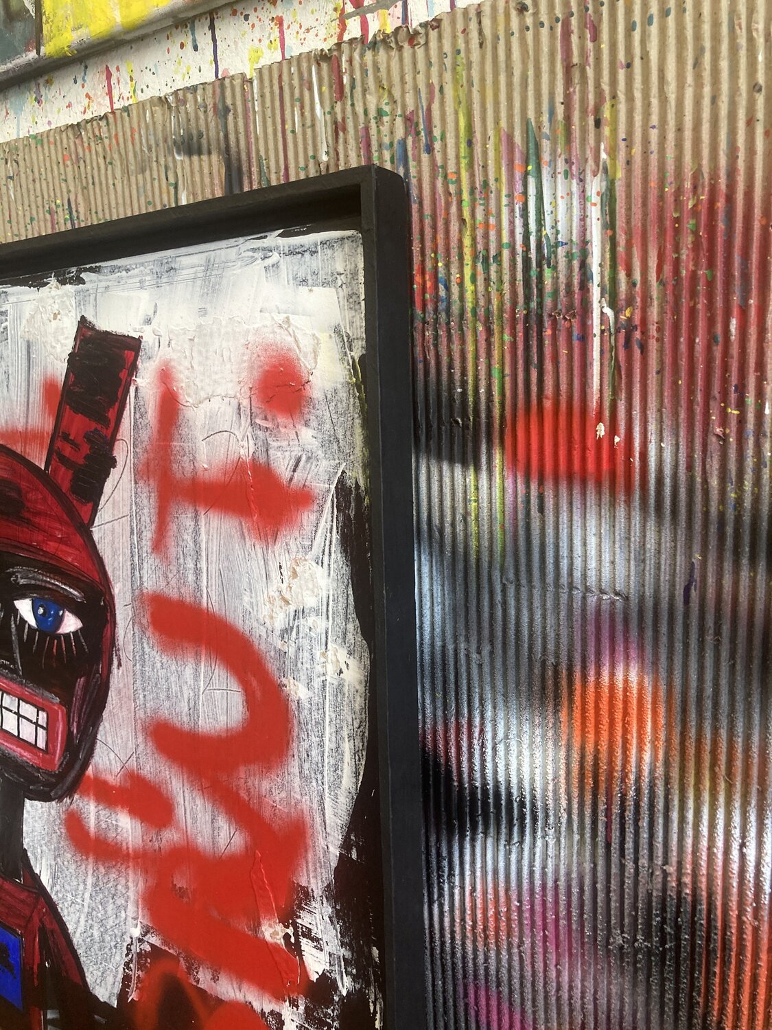 Trio incandescent door Eric Doisy (2025) : Schilderij Acryl, Collage op ...