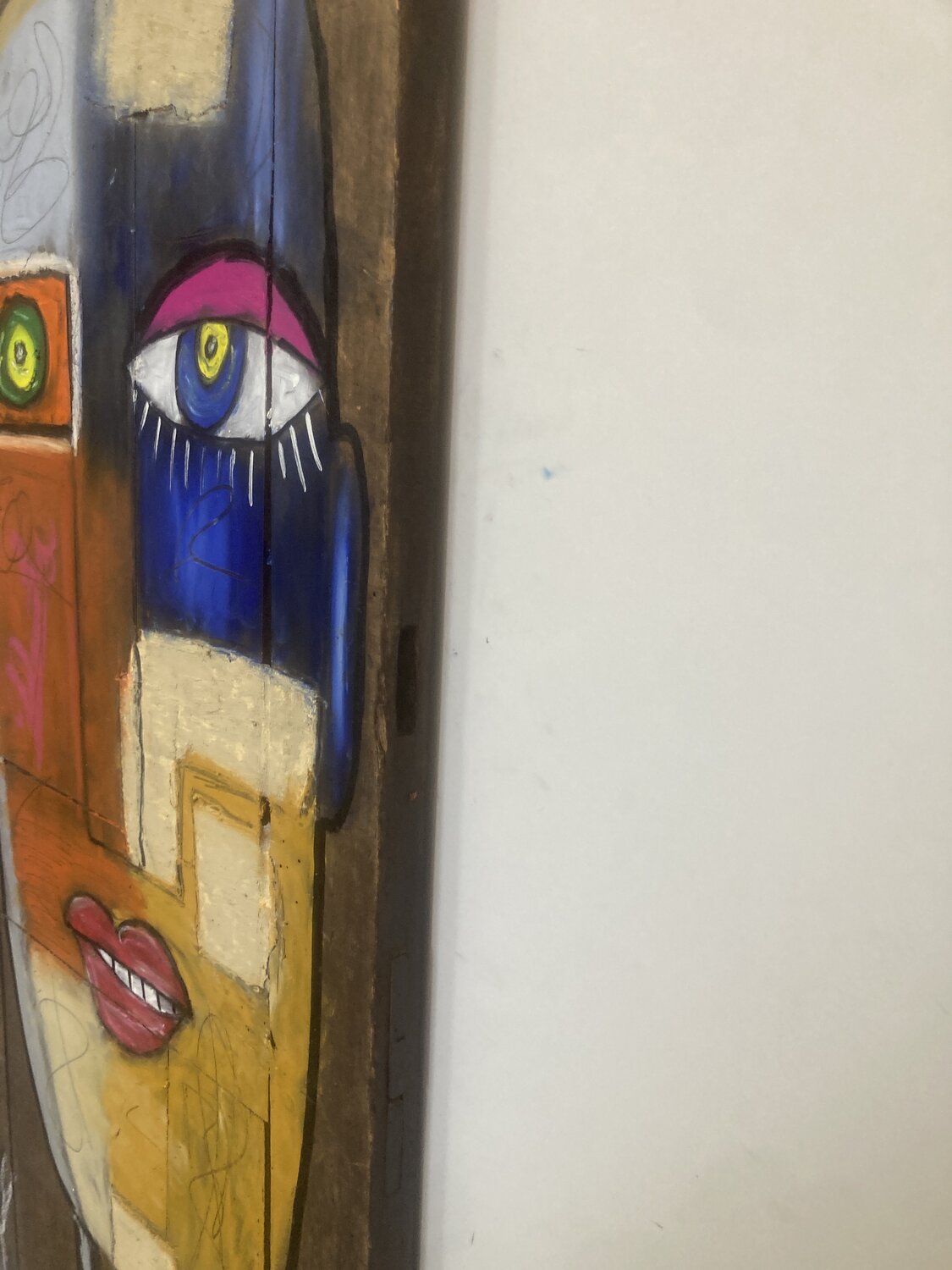 L'autre côté du coeur by Eric Doisy (2026) : Painting Oil, Felt on Wood ...