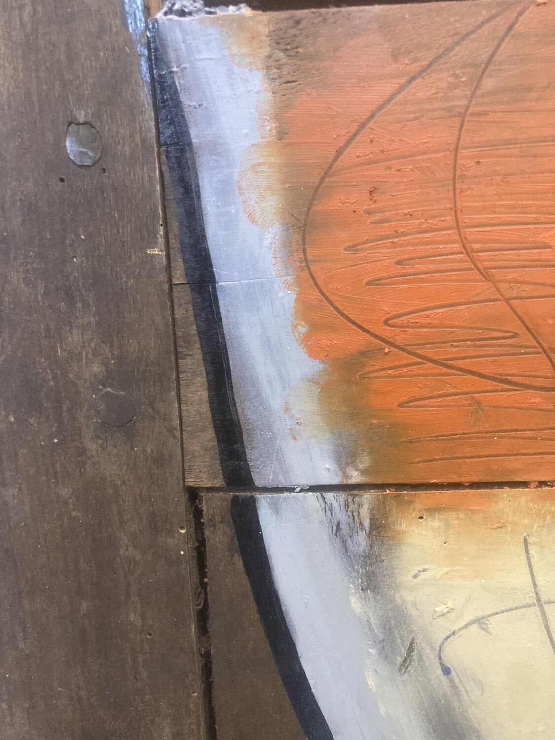 L'autre côté du coeur by Eric Doisy (2026) : Painting Oil, Felt on Wood ...