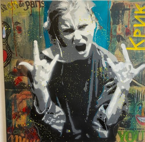 Le cri by Eric Doisy (2023) : Painting Acrylic, Oil Pastel on Canvas ...