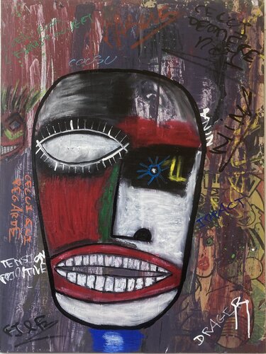 Tension positive by Eric Doisy (2025) : Painting Acrylic, Collage on ...