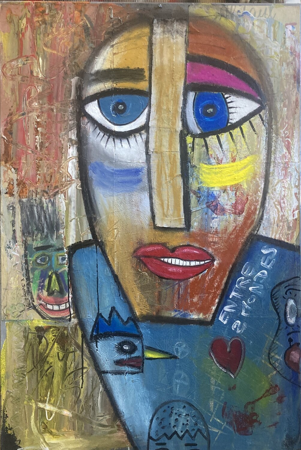 Larmes bleues de Eric Doisy (2025): Pintura Acrílico, Fieltro en Lienzo ...