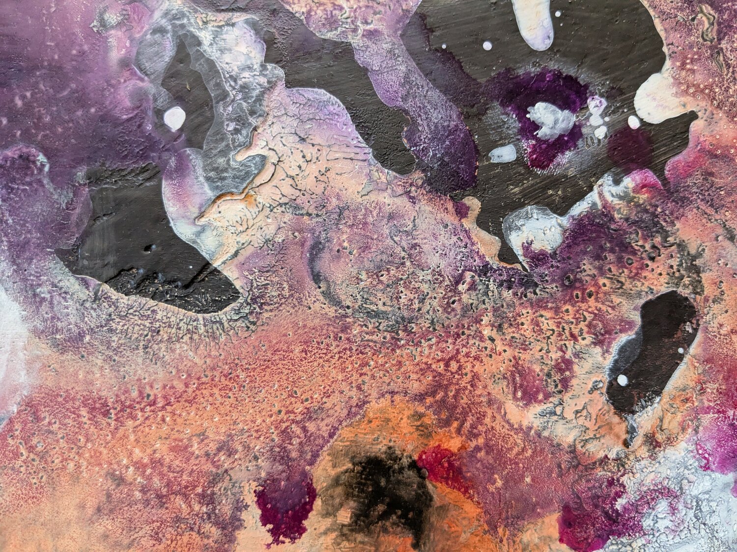 Flower power von Edeltraud Steurer (2024): Malerei Acryl, Kreide auf ...