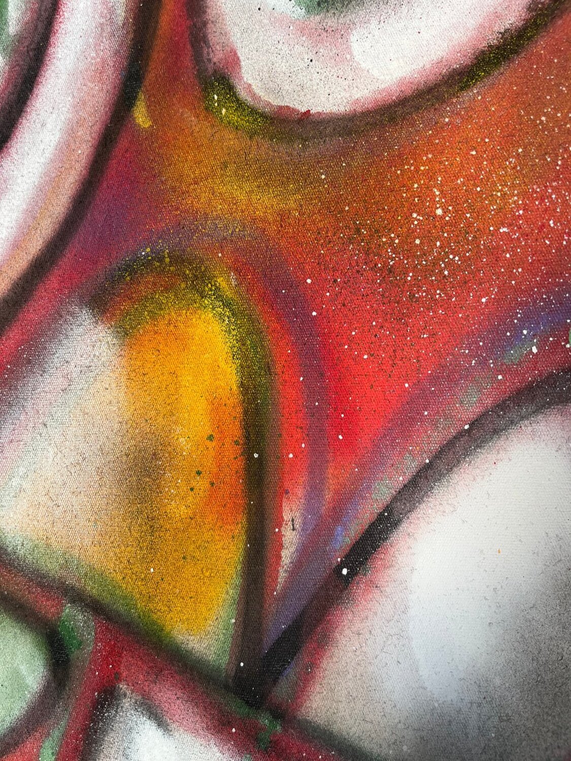 Meditación (Wolf) von Daniel Palchucán (2025): Malerei Farbspray auf Leinwand - Singulart