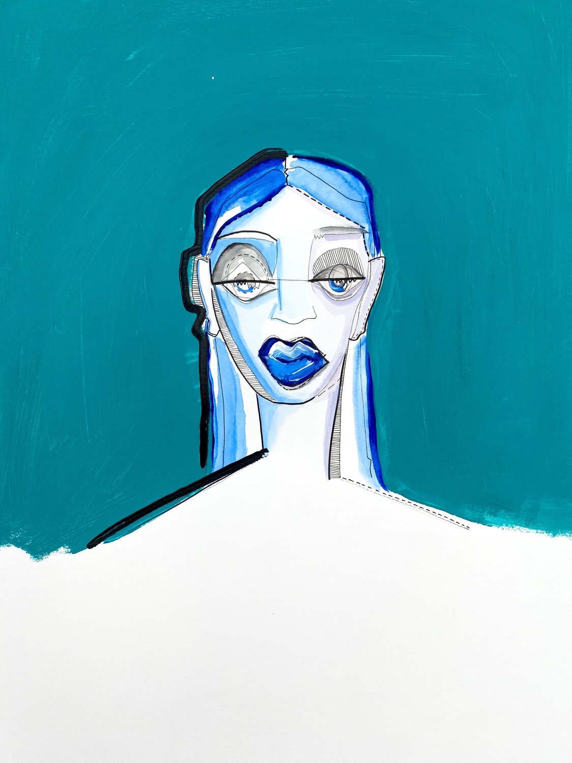 DISTORTED by Jessica Jokiel (2024) : Painting Acrylic on Paper - Singulart