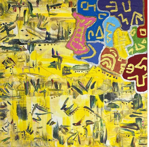 Solve the Matrix von S. Bothé (2025): Malerei Acryl, Öl auf Leinwand ...