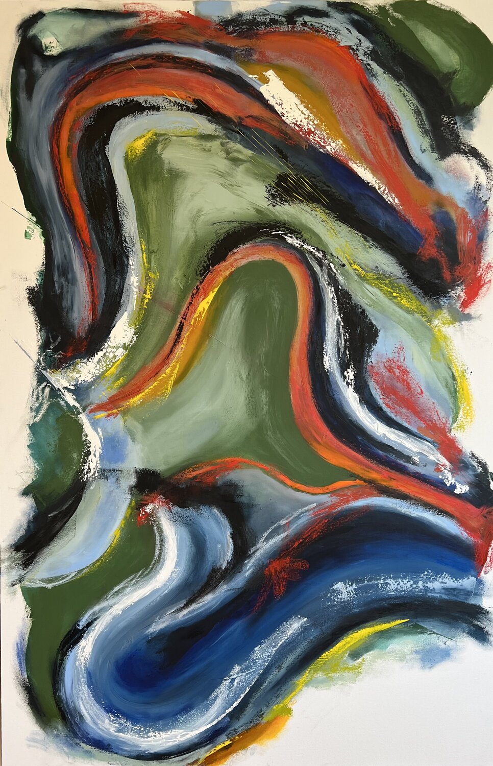 Topography by Lynn MacDonald (2022) : Painting Acrylic, Oil on Canvas ...