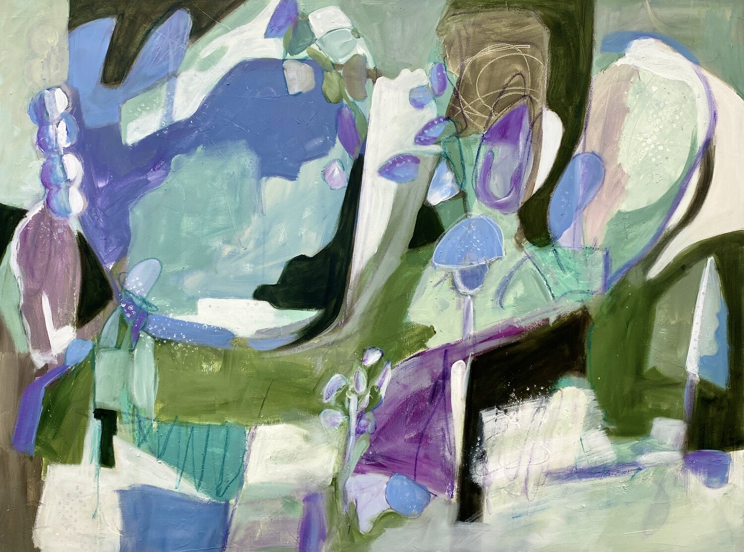 Wildflowers by Joyce Stephen (2025) : Painting Acrylic, Oil Pastel on Canvas - Singulart