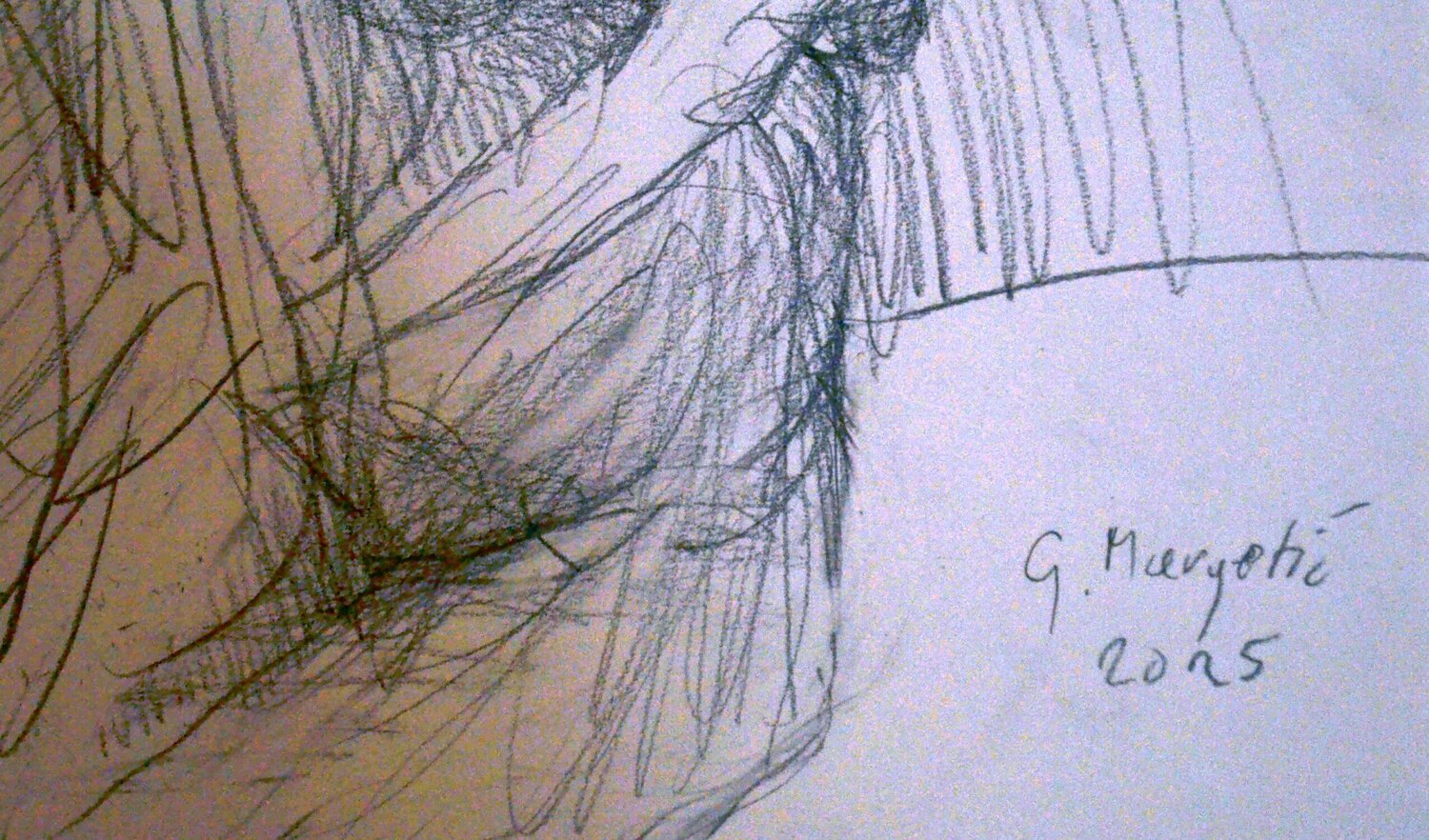 Sitzende Frau by Goran Margetic (2025) : Drawing Pencil on Paper ...