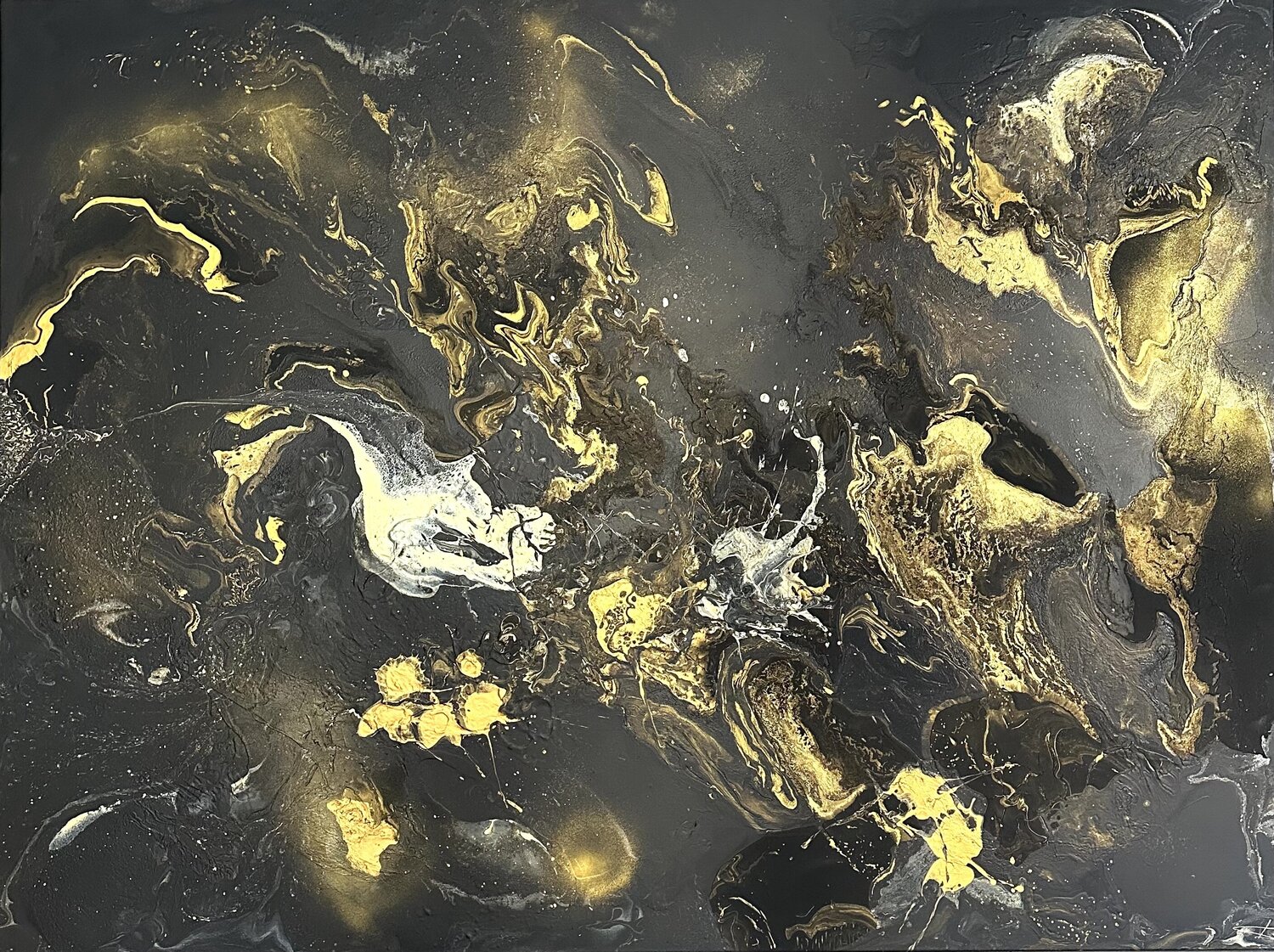 Golden galaxy de milan sopko (2024): Pintura Acrílico en Lienzo - Singulart