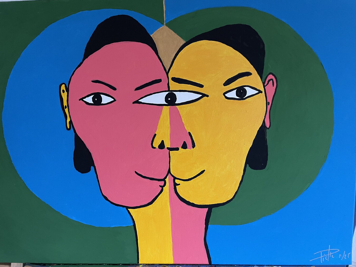 Goldene Mitte by Eric Charles-Louis Piette (2025) : Painting Acrylic on Canvas - Singulart