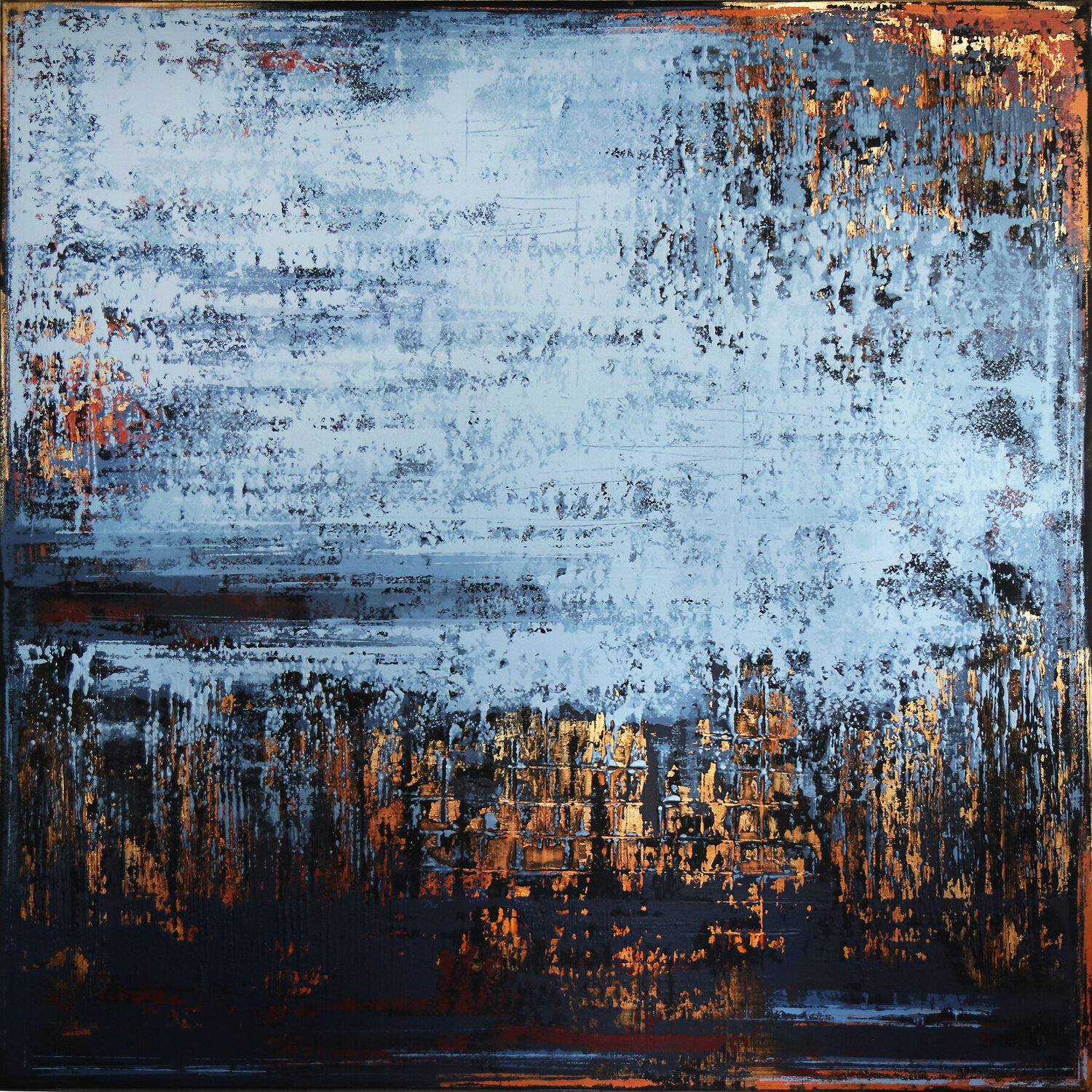 MIDNIGHT RENDEZVOUS de Inez Froehlich (2022): Pintura Acrílico, Dorados ...