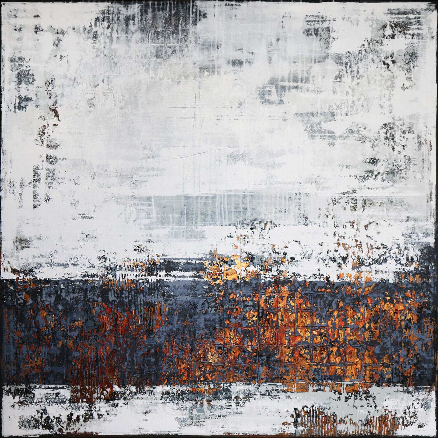 DECEMBER MORNING by Inez Froehlich (2023) : Painting Acrylic, Gilding ...