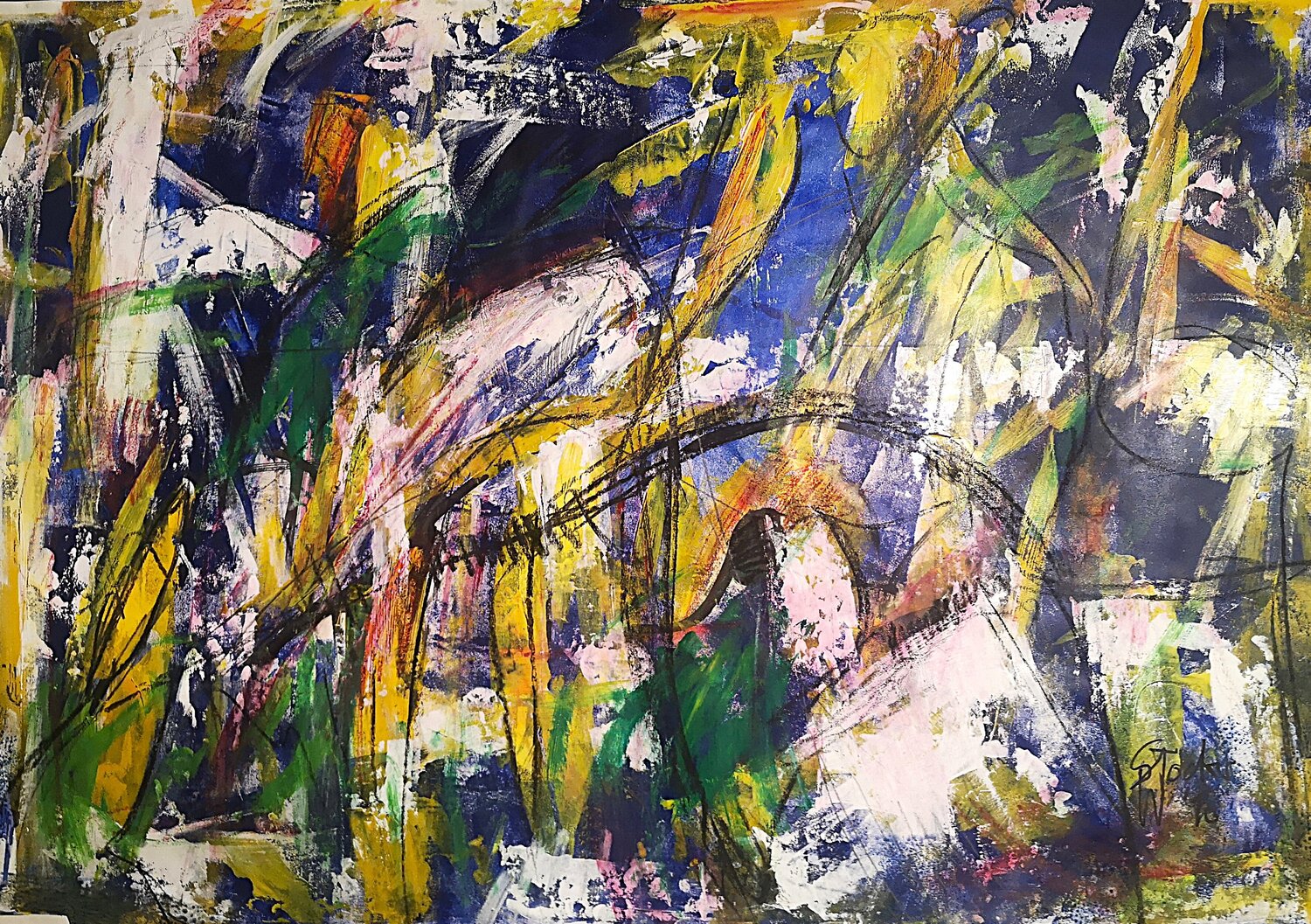 wild natur by Wolfgang Stocker (2010) : Painting Acrylic, Lacquer on Paper - Singulart