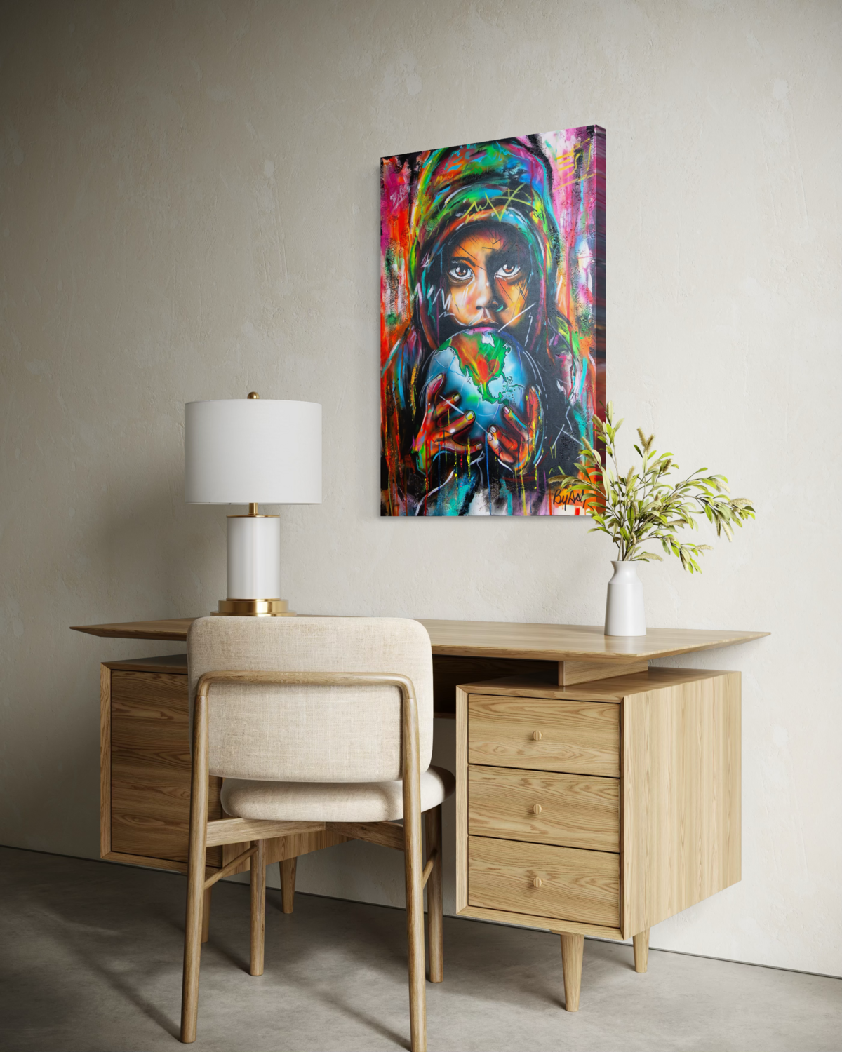 In Our Hands by ByAsh (2025) : Painting Acrylic, Pencil on Canvas ...