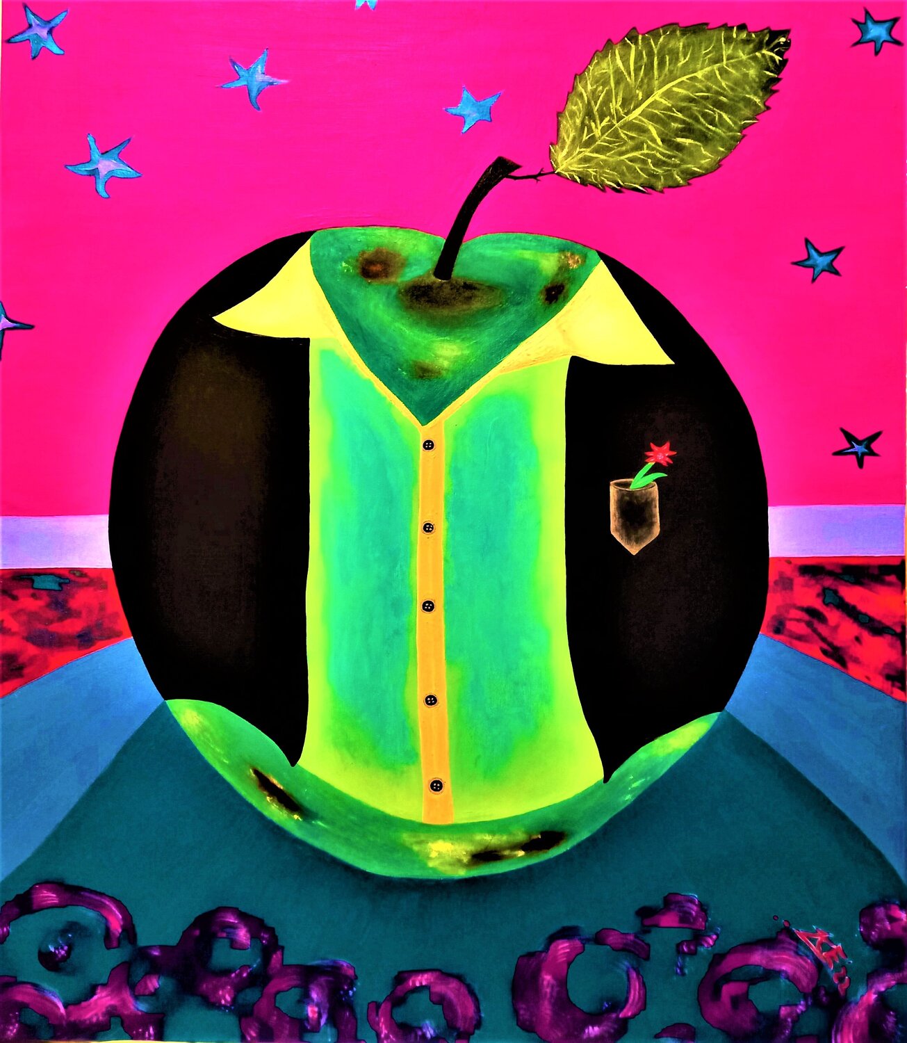 Series: “Psycho fruits“ No 4 - (big) apple, ready for the date night ...