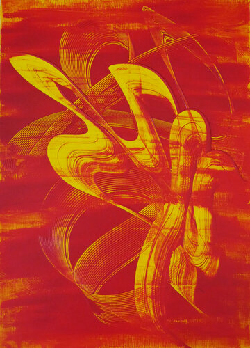 Tempestuous Prominence - Sonnensturm by Katrin Mates (2022) : Painting ...