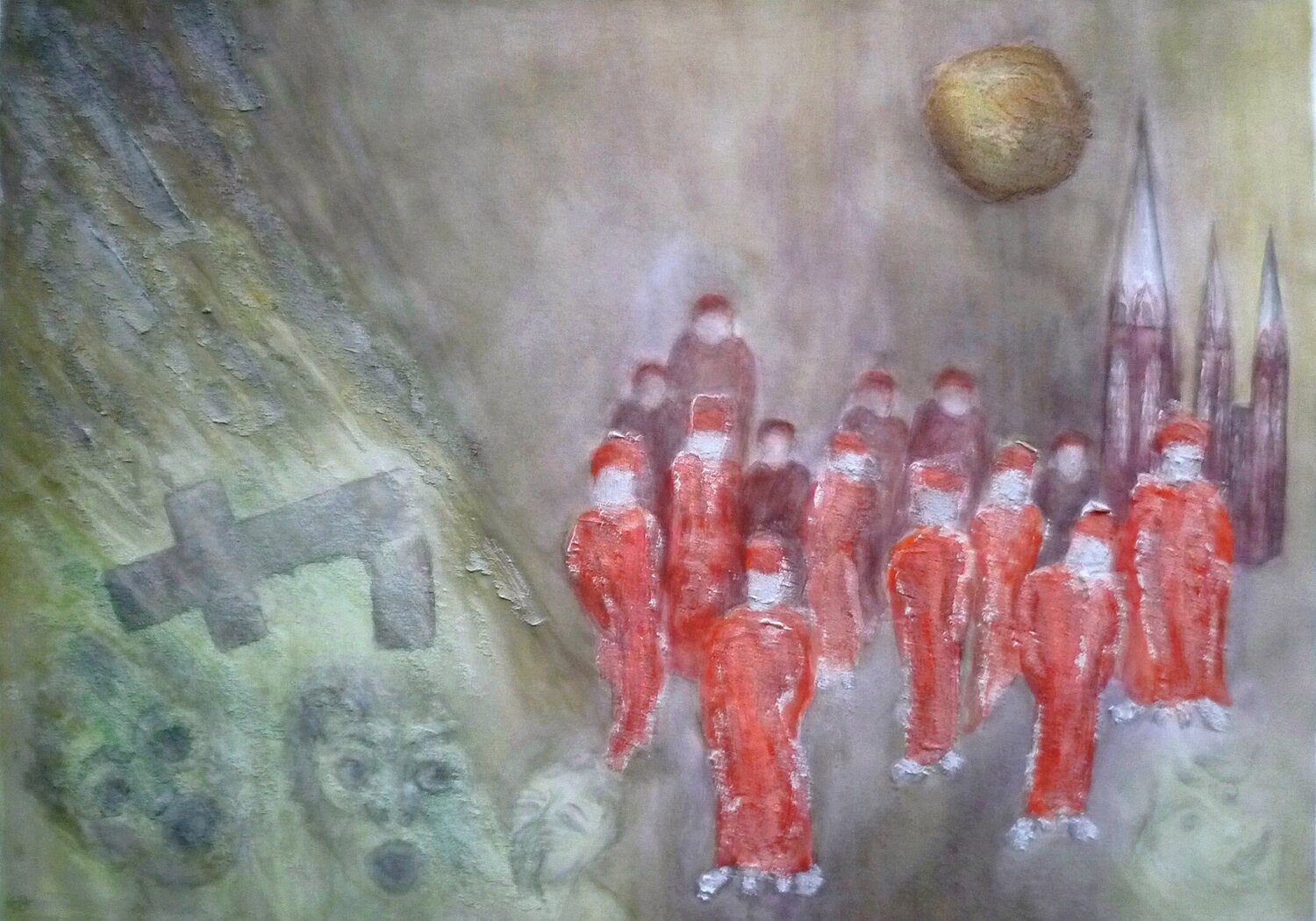 Gebrochenes Gelübde ; Männer mit vier Füßen by Annachrista Kroll-Buchholz (2021) : Painting ...