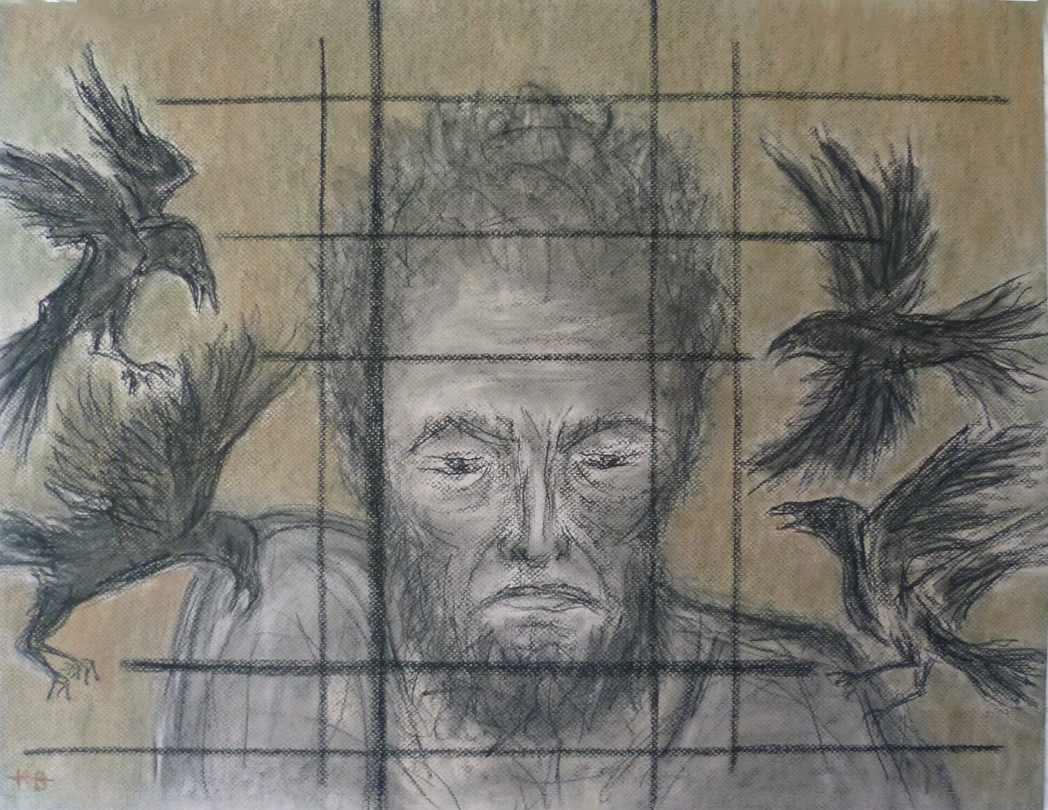 Gefängnis der Gedanken VIII by Annachrista Kroll-Buchholz (2015) : Work on Paper Chalk on Paper ...