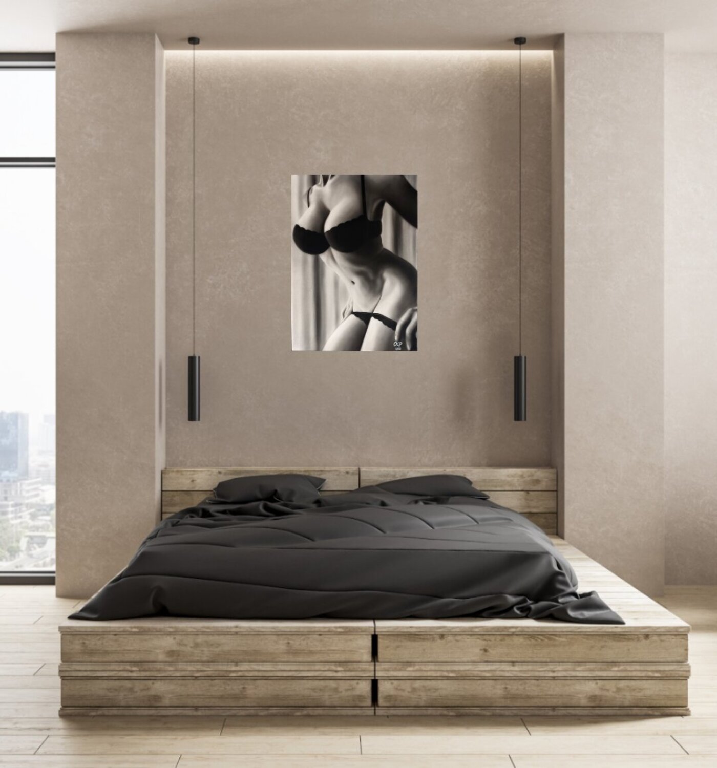 Zuvios Sigma de Olga Chrysa Papitsa (2023) : Dessin Fusain sur Toile - Singulart