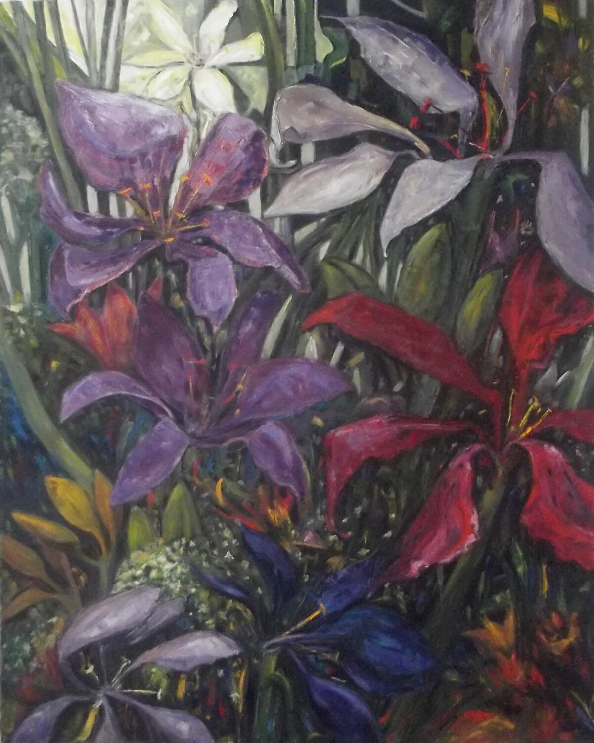 Clematis by Wendy Raphael (2013) : Painting Oil on Canvas - Singulart