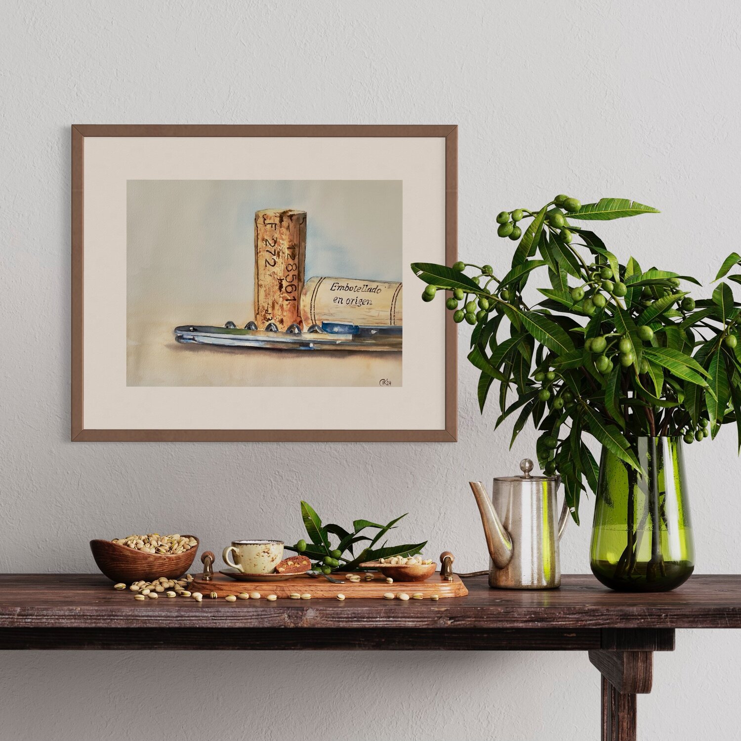 wine corks de Irina Kurganskaya (2024): Pintura Acuarela en Papel ...